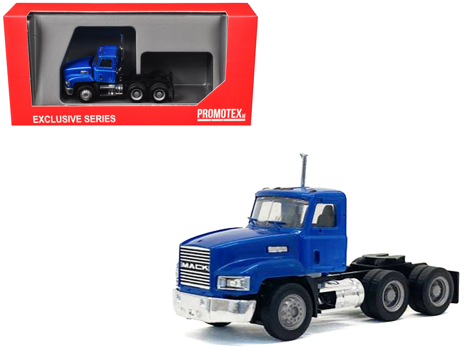 Mack 603 Short Day Cab Blue Metallic 1/87 (HO) Plastic Model Car by ...