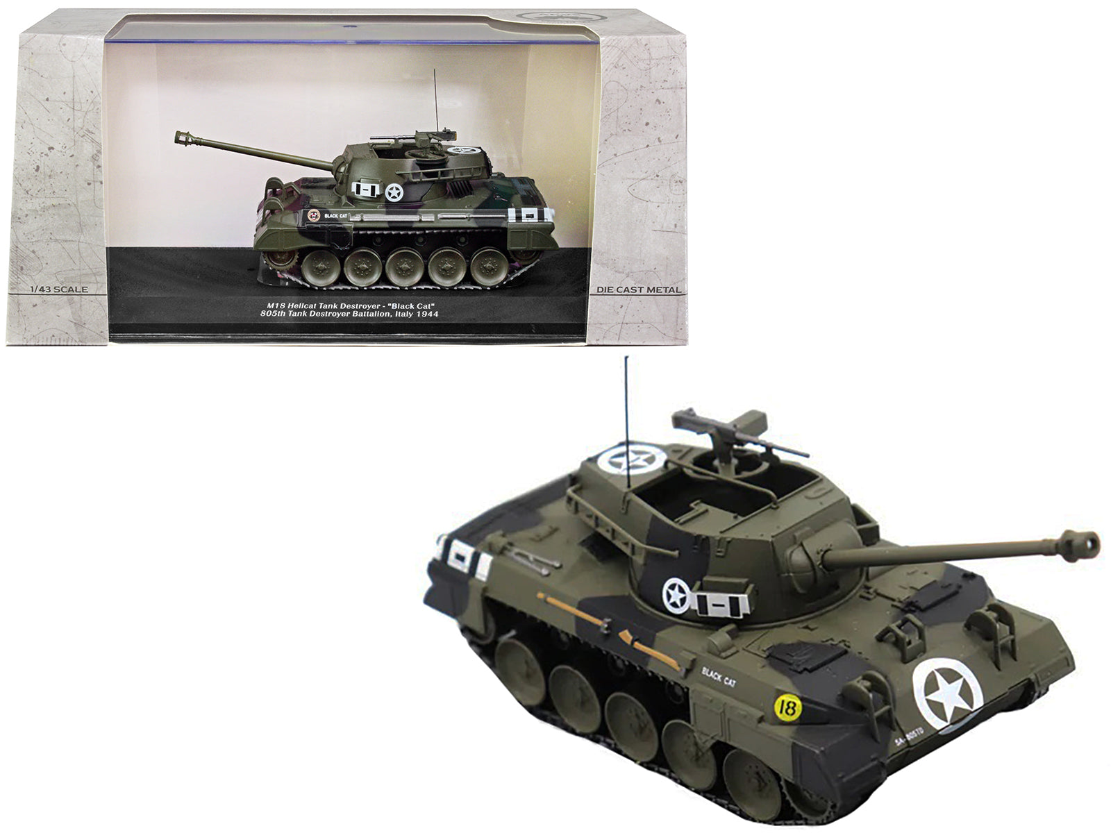 M18 Hellcat Tank Destroyer "Black Cat" "U.S.A. 805th Tank Destroyer ...