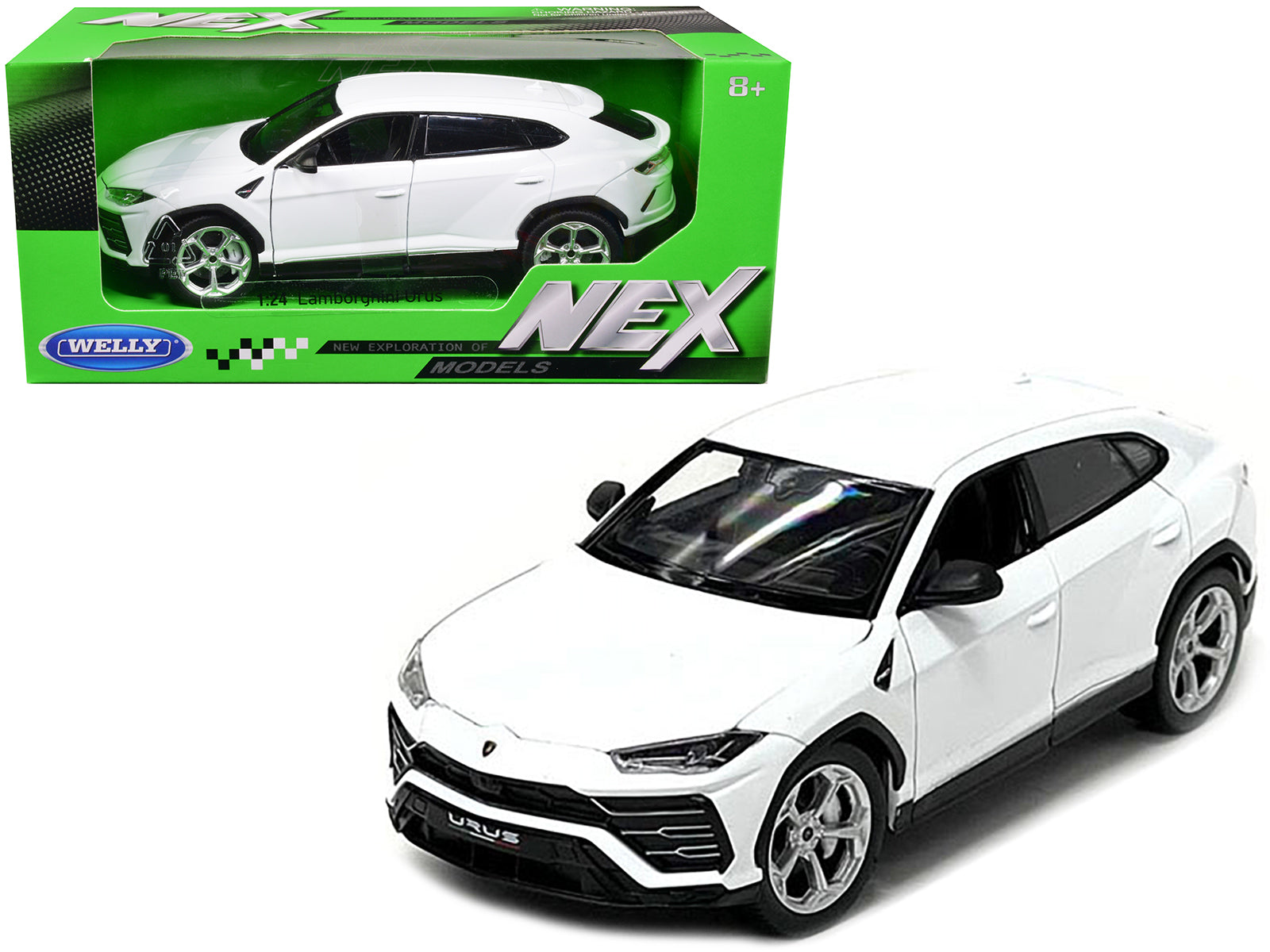 Lamborghini Urus White "NEX Models" 1/24 Diecast Model Car by Welly by ...