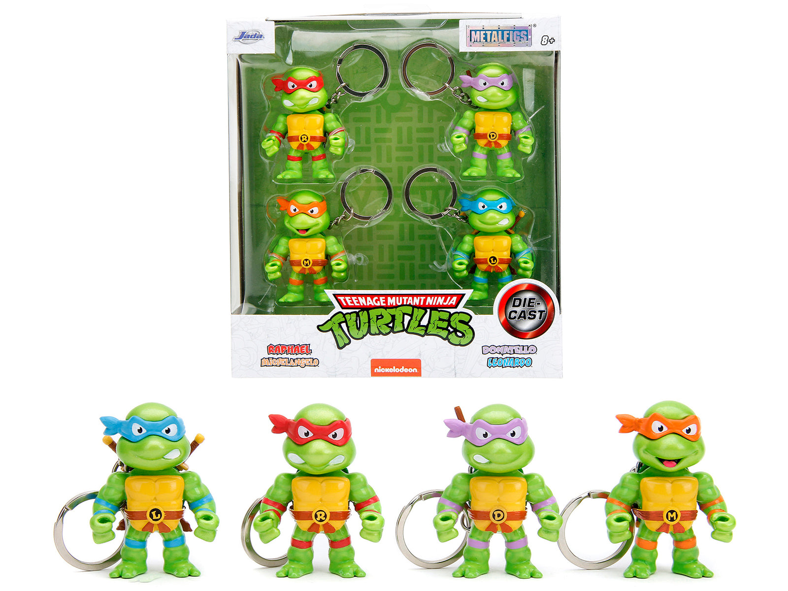 Set of 4 Diecast Figure Key Chains "Teenage Mutant Ninja Turtles" TV ...