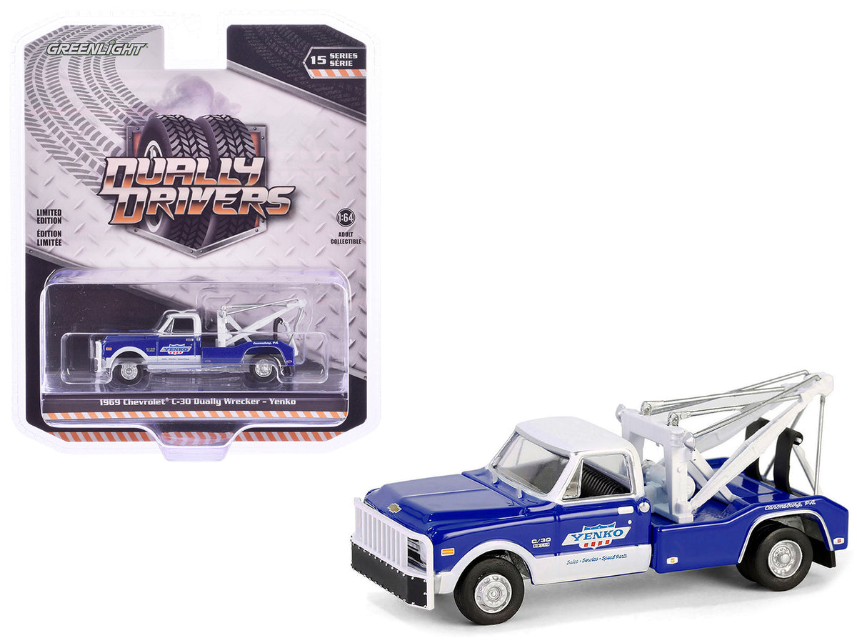 1969 Chevrolet C30 Dually Wrecker Tow Truck "Yenko" Blue with White Top ...