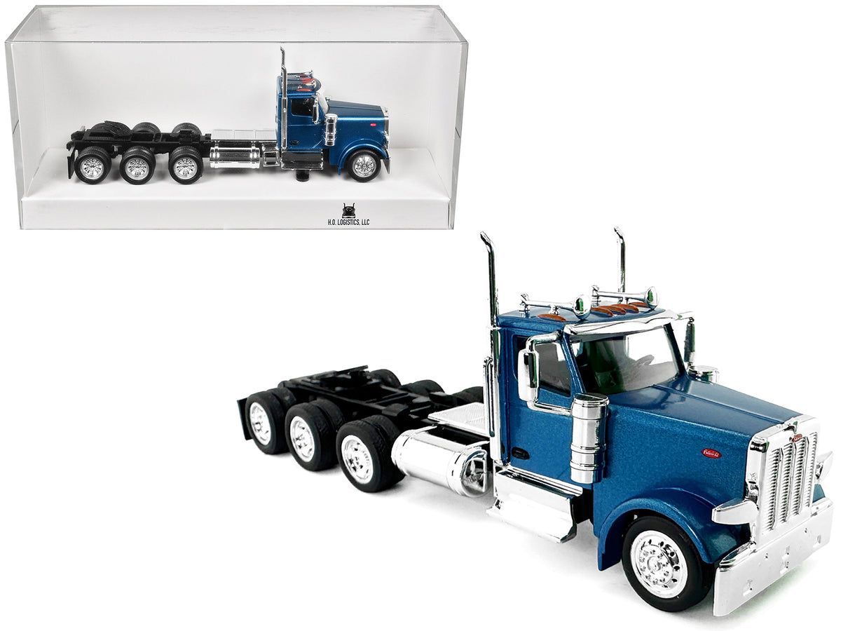 Peterbilt 589 3-Axel Day Cab Blue Metallic 1/87 (HO) Plastic Model Car ...