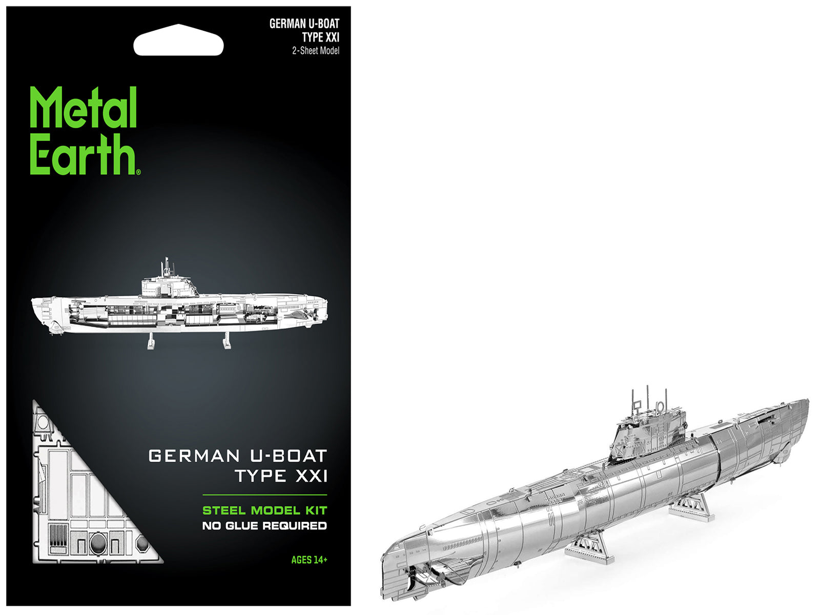 Model Kit German U-Boat Type XXI Submarine (Challenging Difficulty ...
