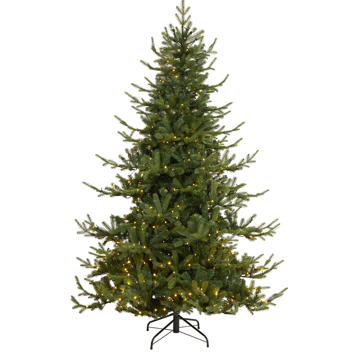 7' Swedish Fir Christmas Tree w/500 LED Lights and 1291 Tips by Nearly ...