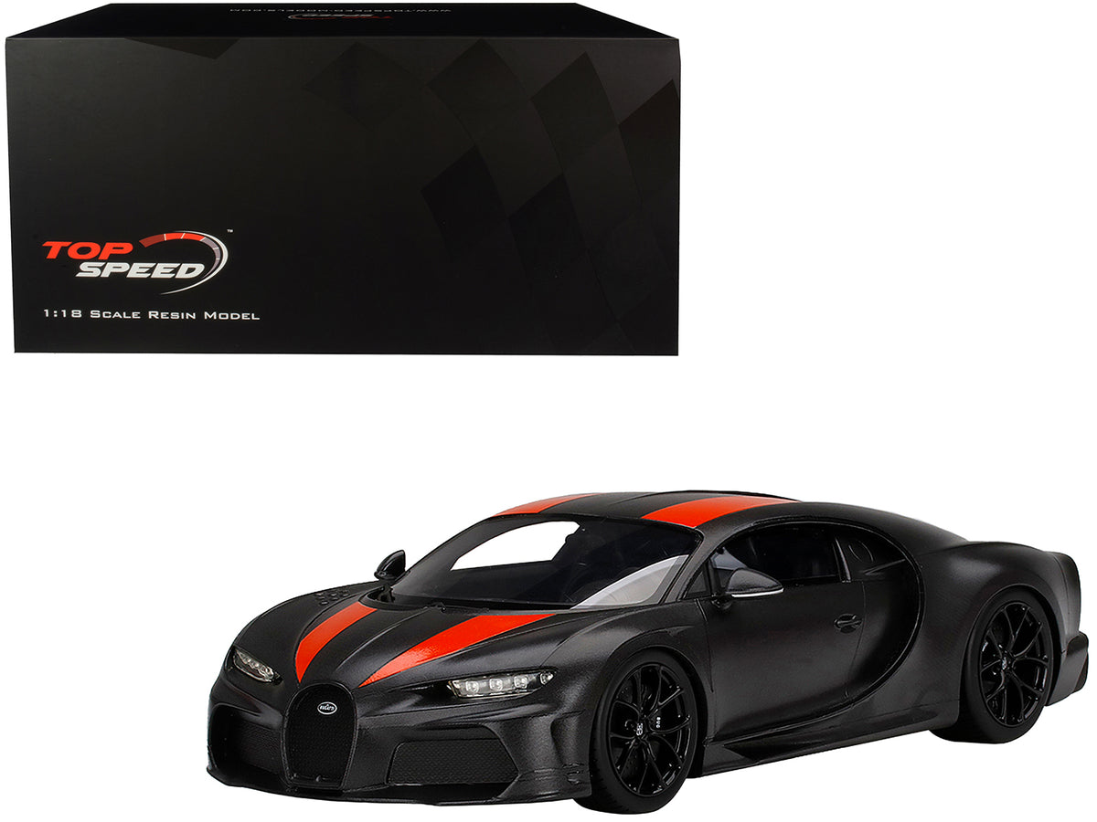 Bugatti Chiron Super Sport 300+ Matt Black with Orange Stripes "World ...