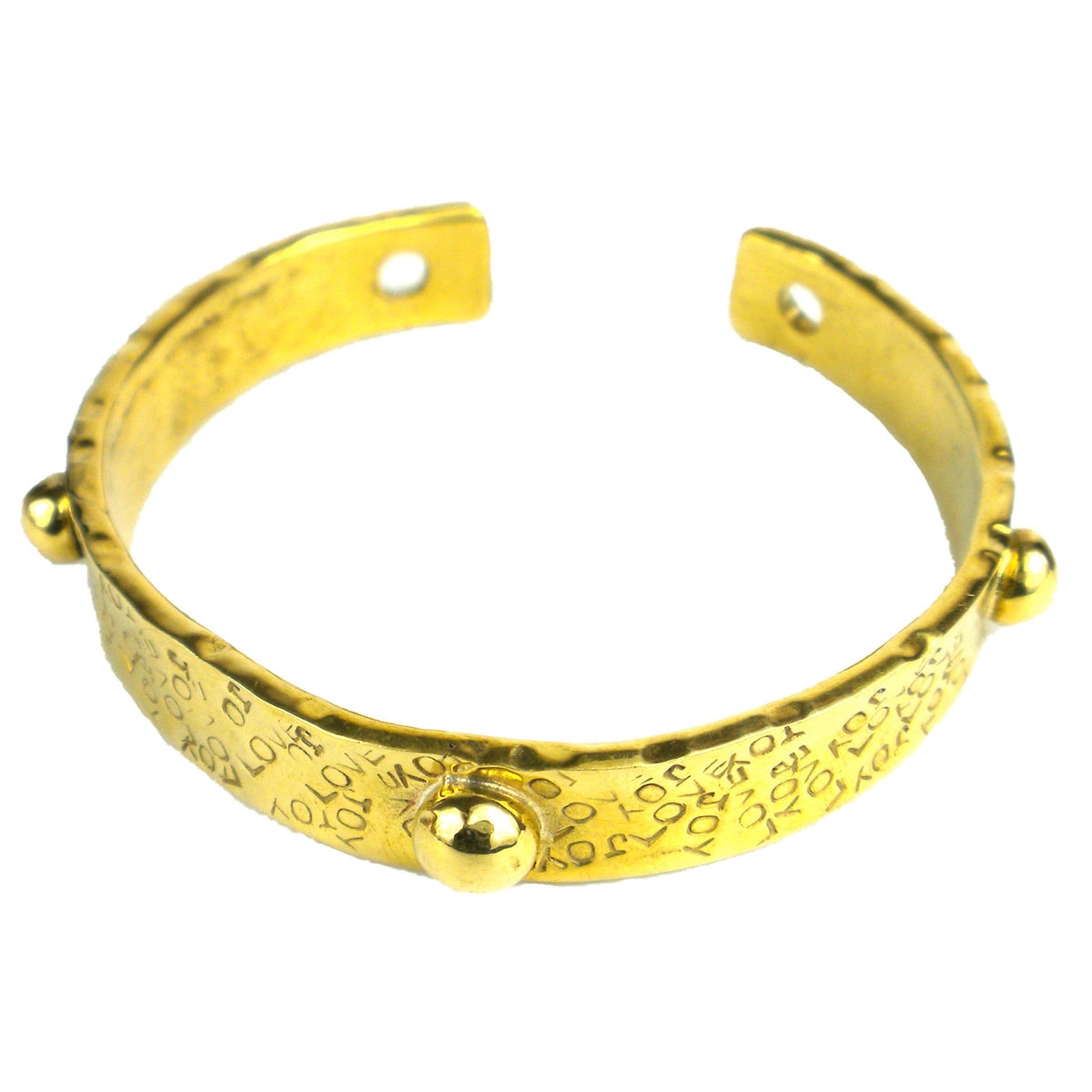 Hammered Slim Bomb Casing Cuff Craftworks Cambodia by Craftworks ...