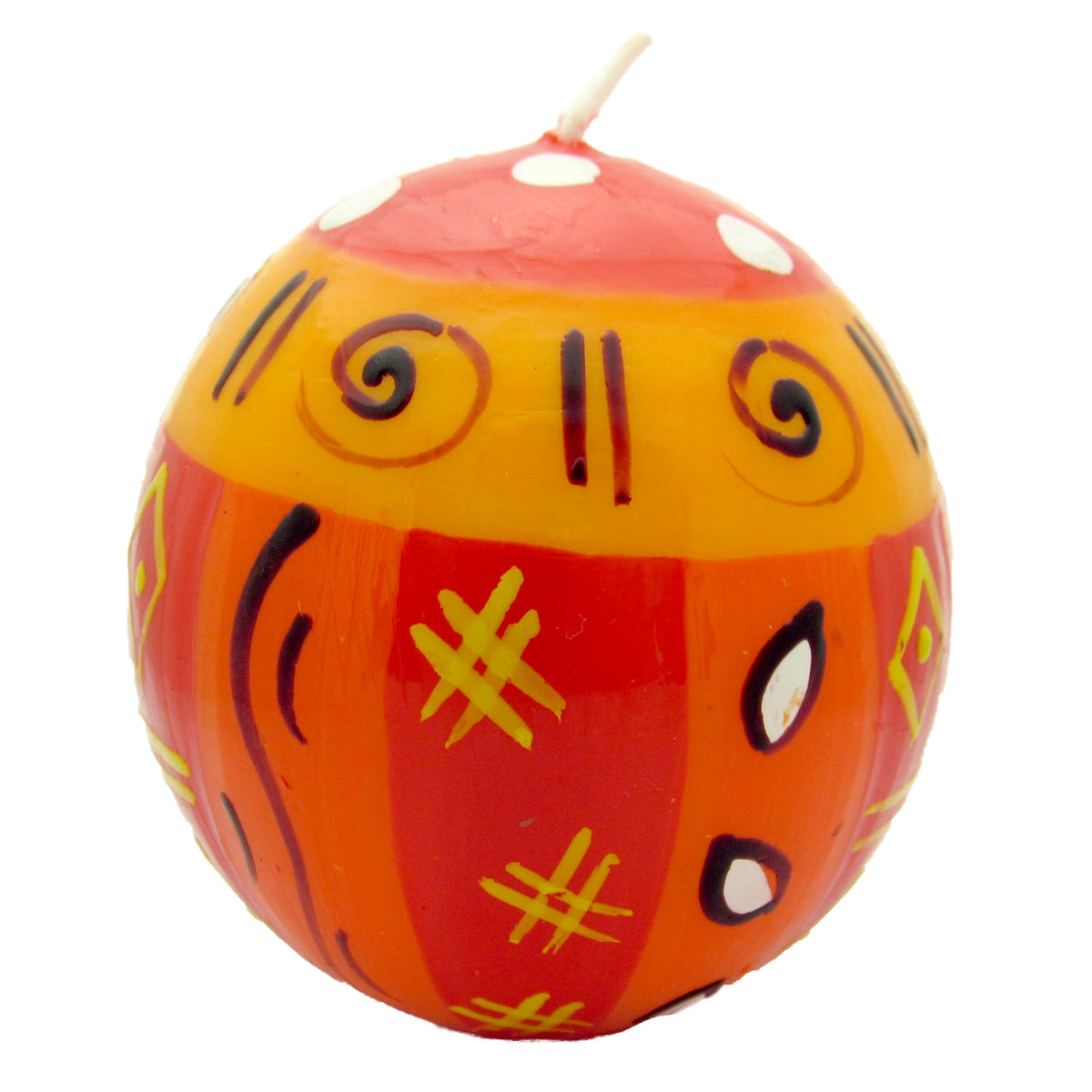 Hand-Painted Ball Candle Zahabu Design Nobunto by Nobunto - Zawadee