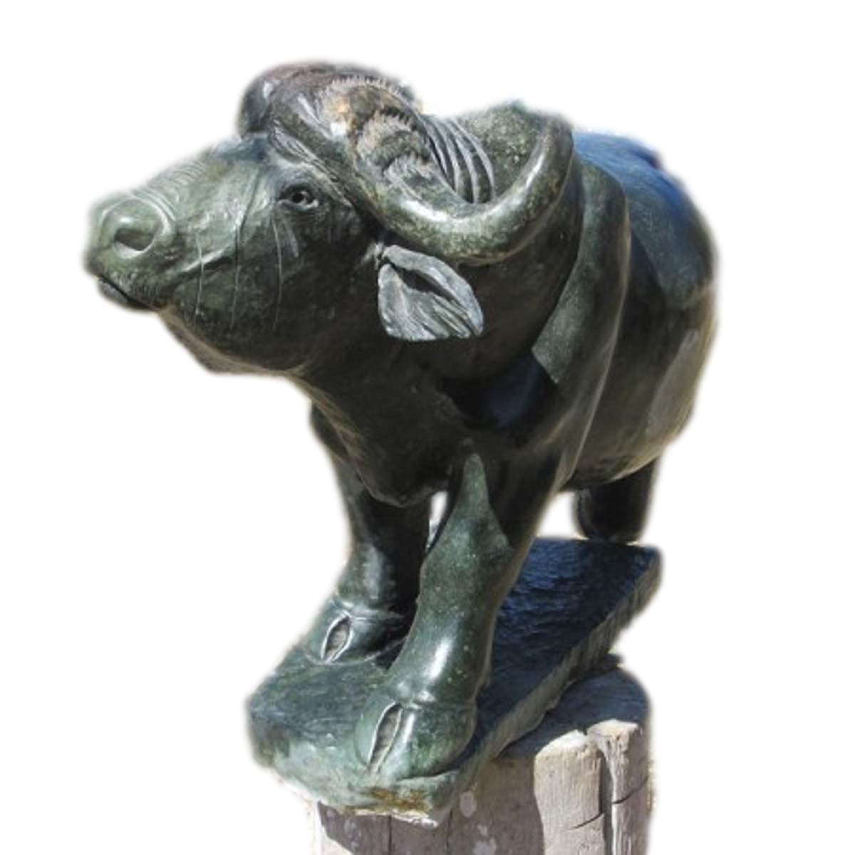Widowmaker Charging Buffalo||Shona Stone Sculpture - Zawadee
